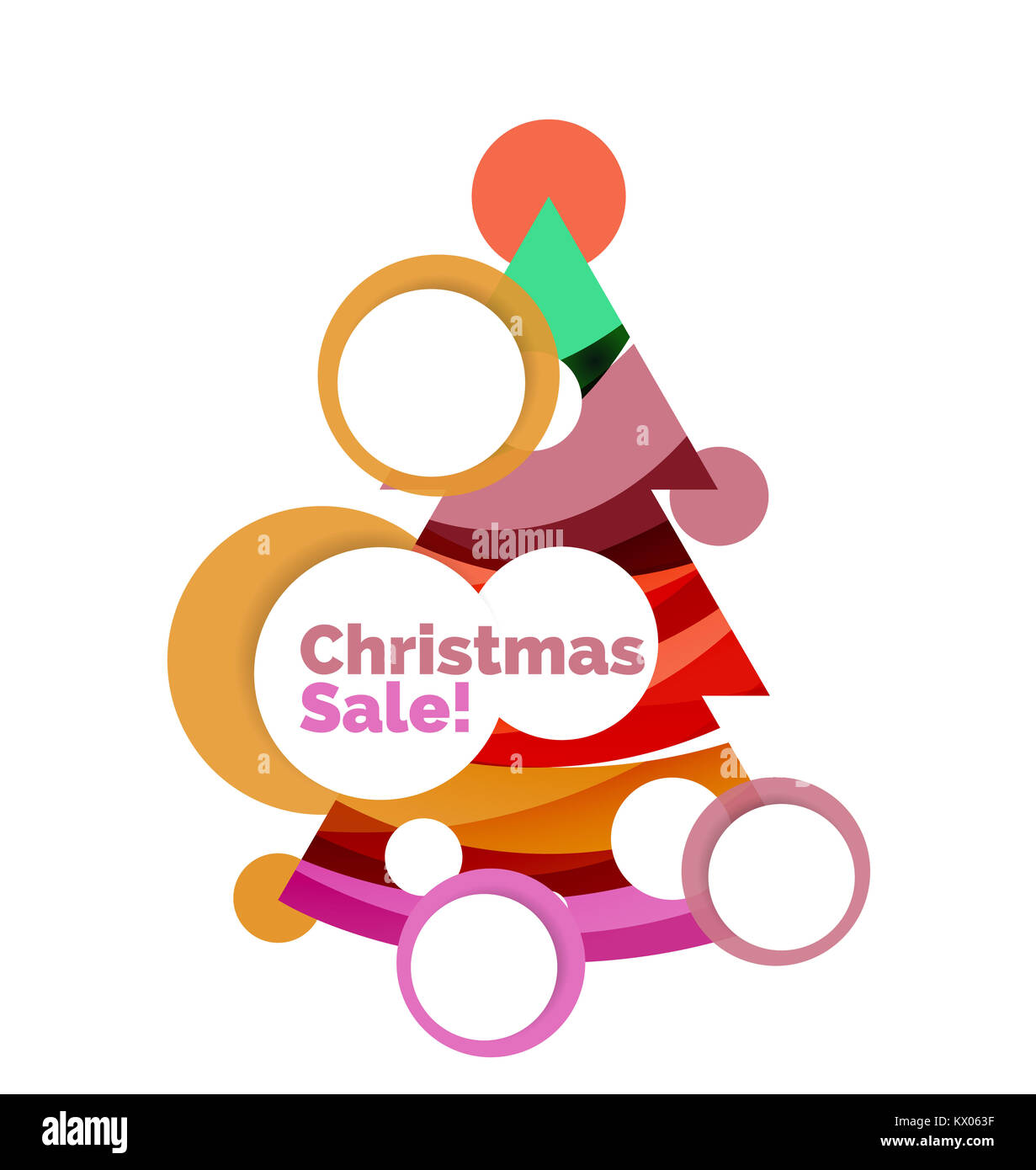 Christmas banner with baubles. geometric banner Stock Photo - Alamy