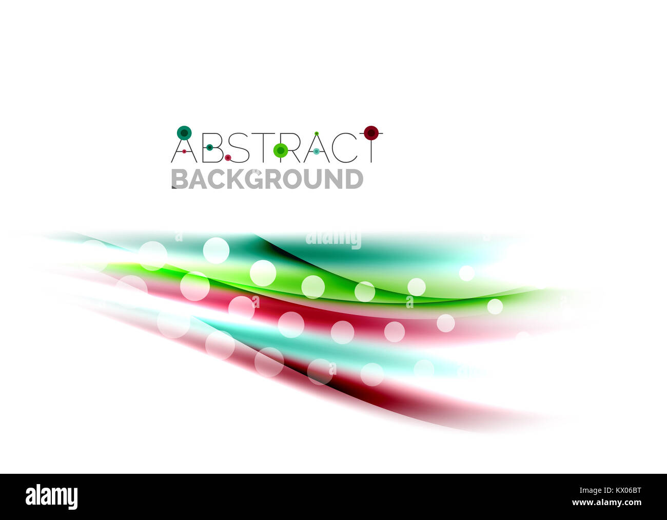 Color wavy lines with light shiny effects. Abstract background template ...