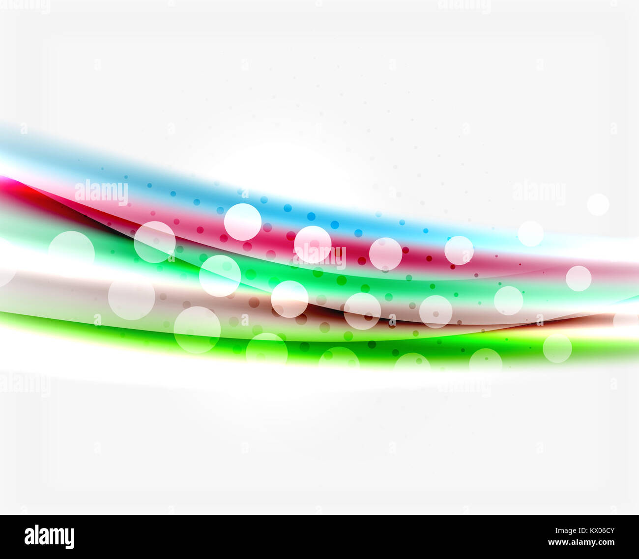 Color wavy lines with light shiny effects. Abstract background template ...