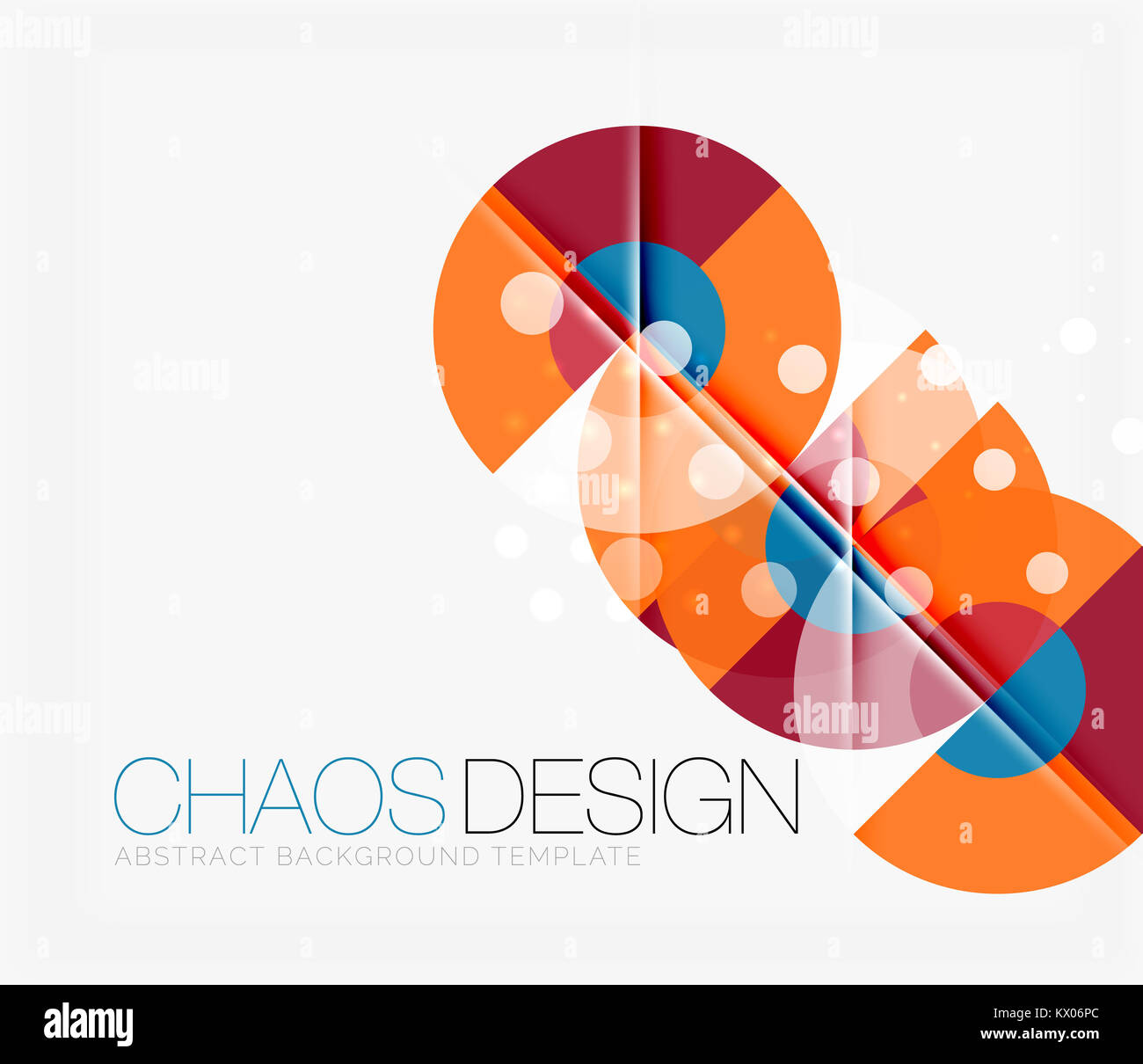 Abstract background with round color shapes and light effects ...