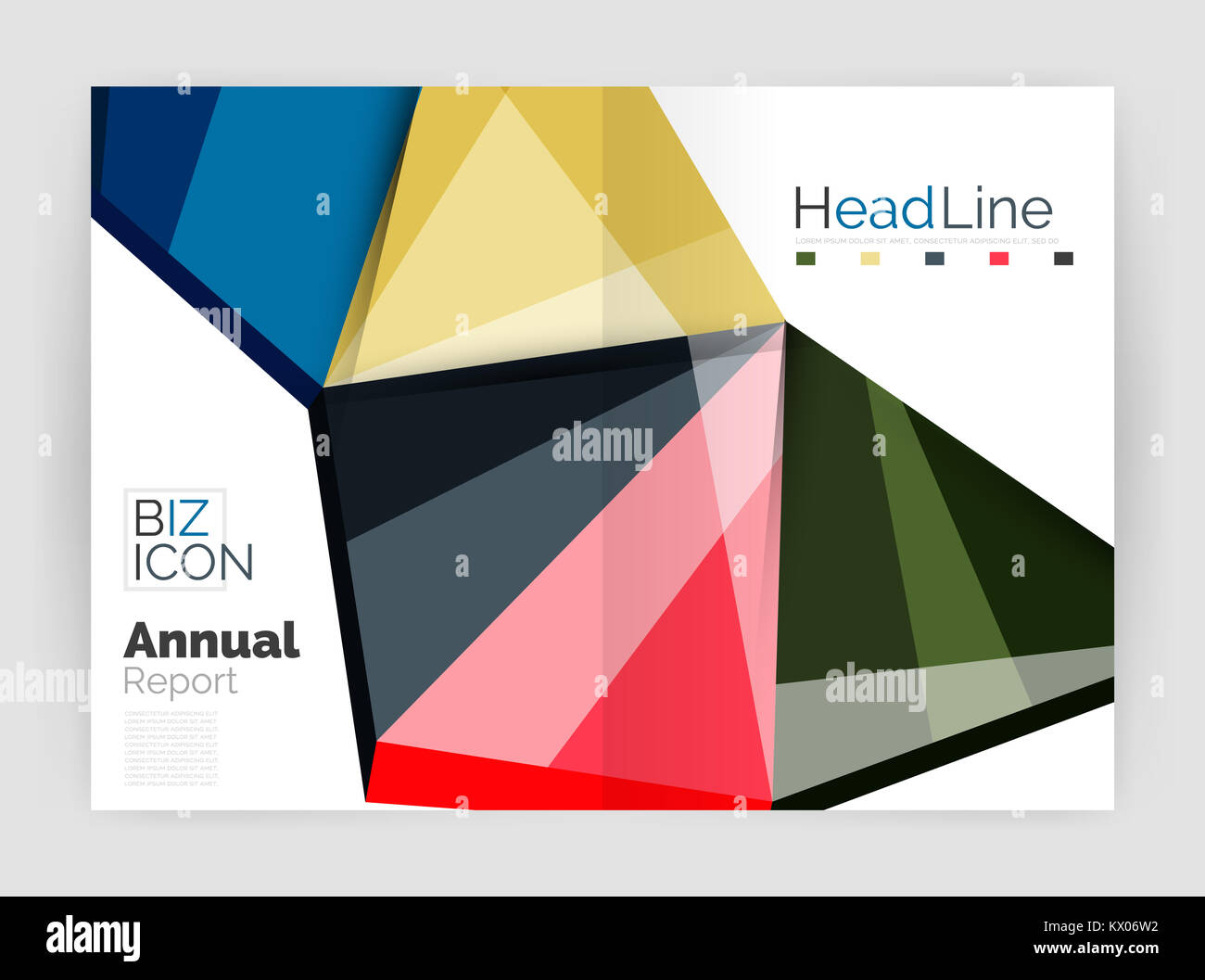 Business abstract geometric financial report brochure template Stock ...
