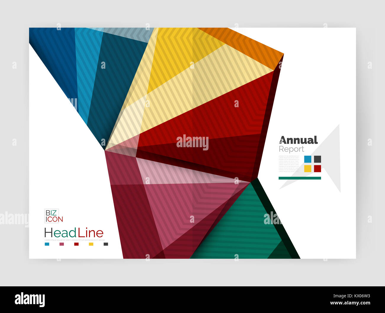 Business abstract geometric financial report brochure template Stock ...