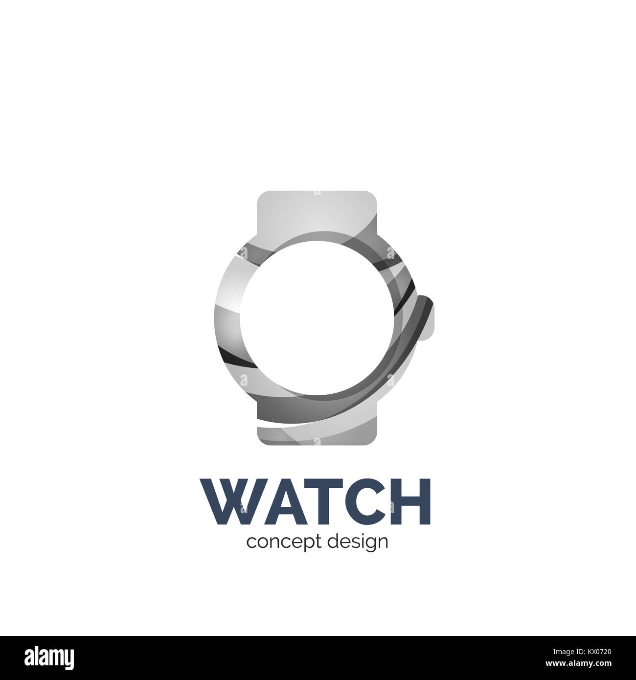watch logo template, elegant geometric design Stock Photo - Alamy