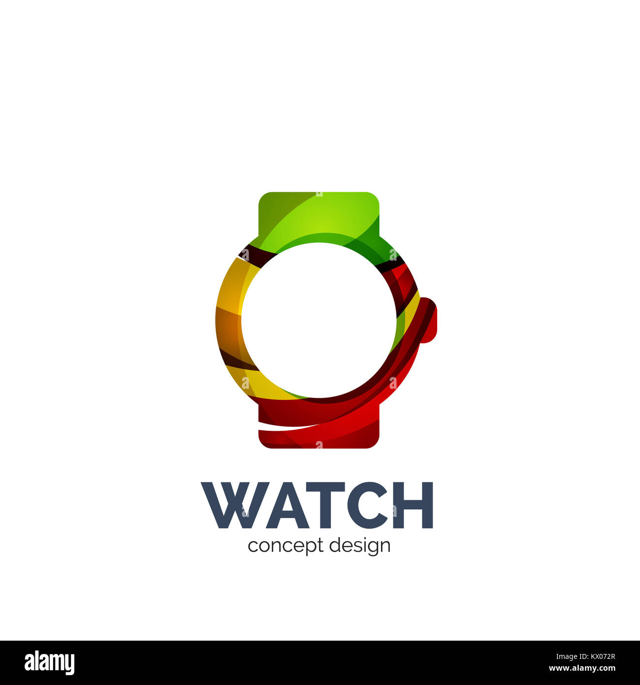 watch logo template, elegant geometric design Stock Photo - Alamy