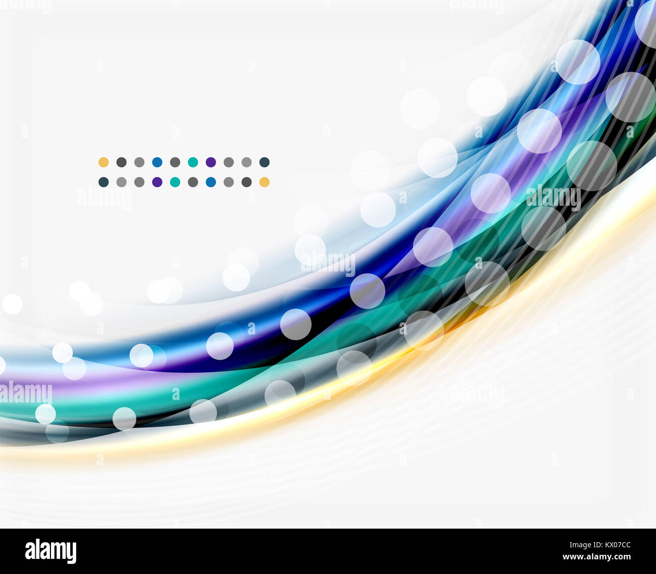 Colorful modern wave line, business abstract layout or flyer Stock ...