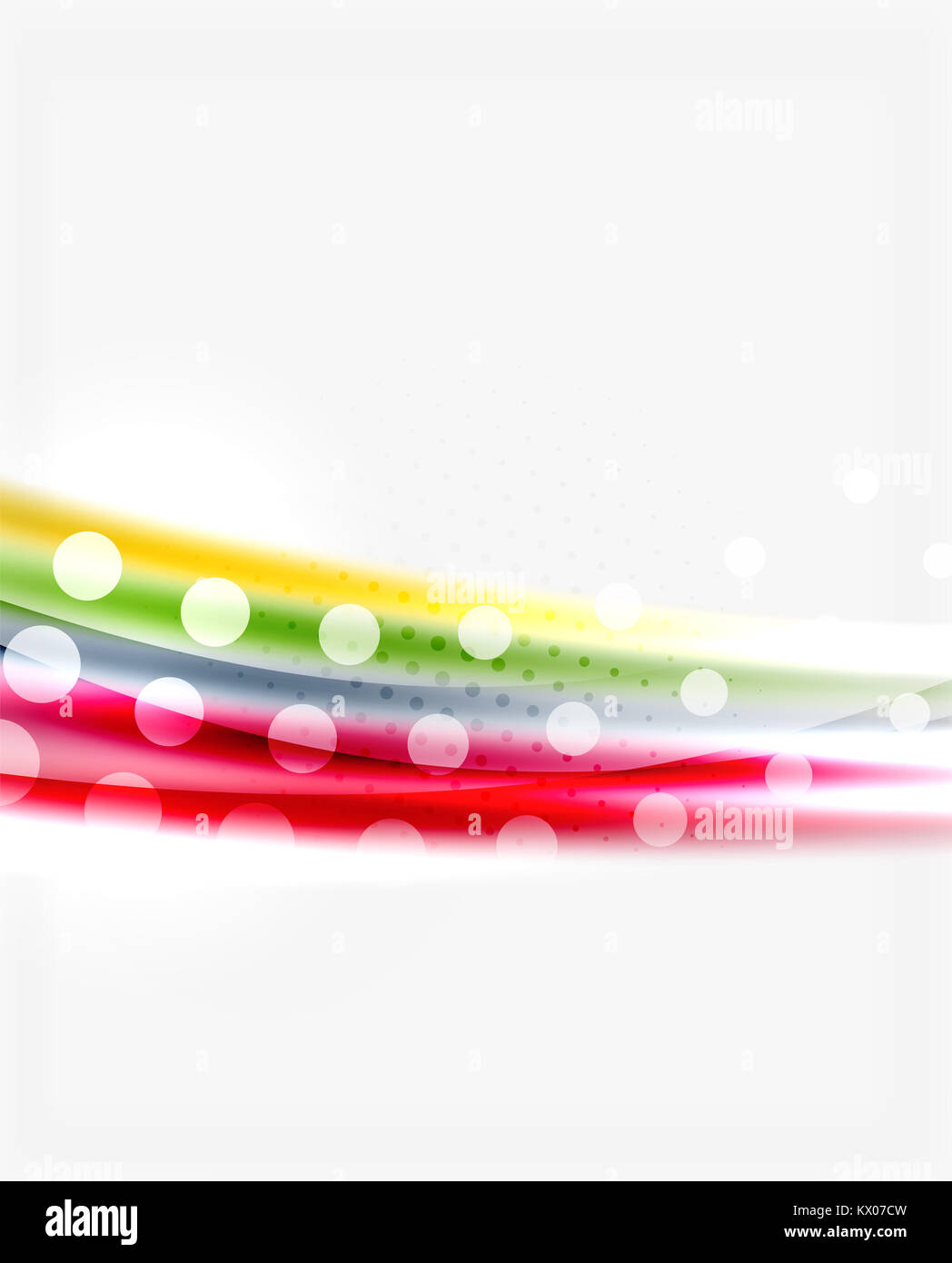 Color wavy lines with light shiny effects. Abstract background template ...