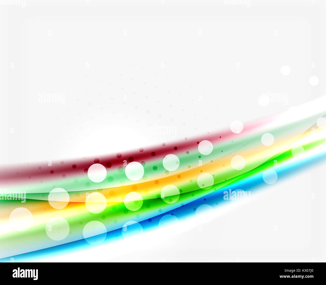 Color wavy lines with light shiny effects. Abstract background template ...