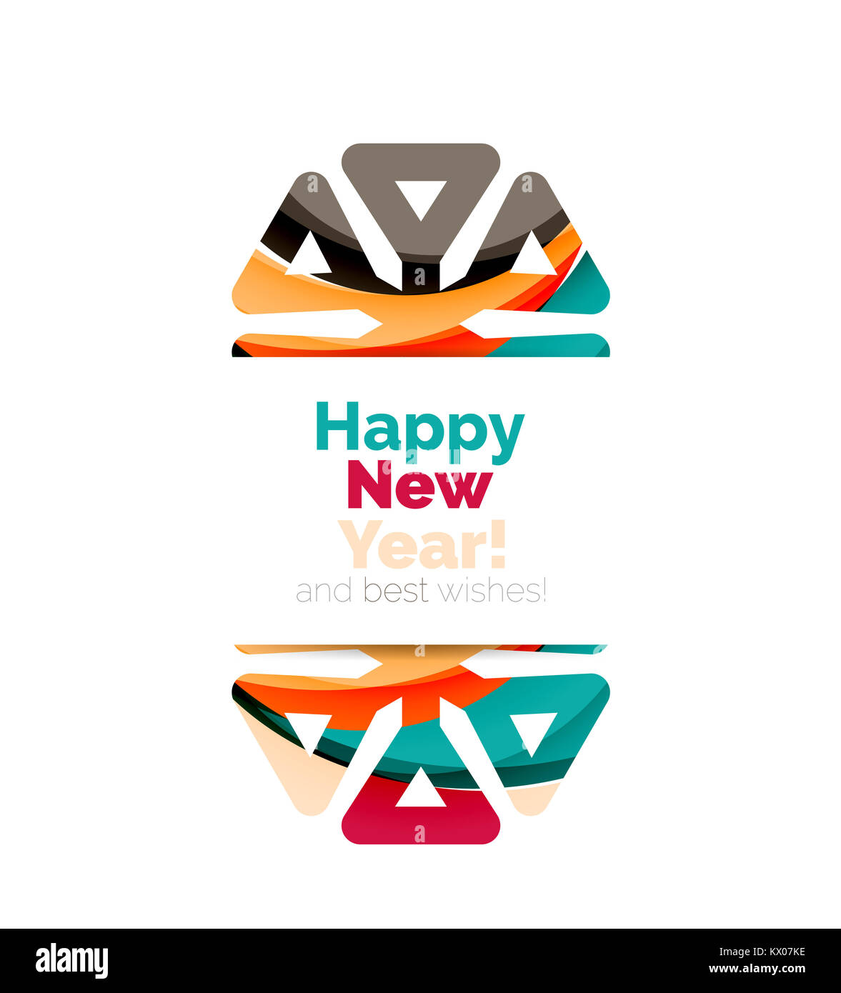 Christmas and New Year geometric paper design banner Stock Photo - Alamy