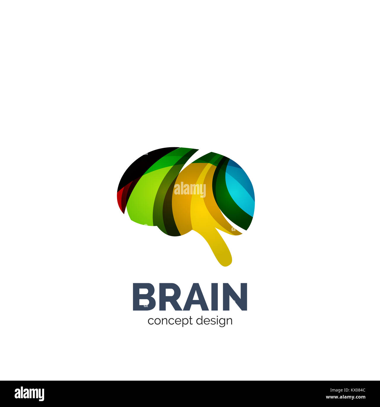 Elegant brain logo hi-res stock photography and images - Alamy