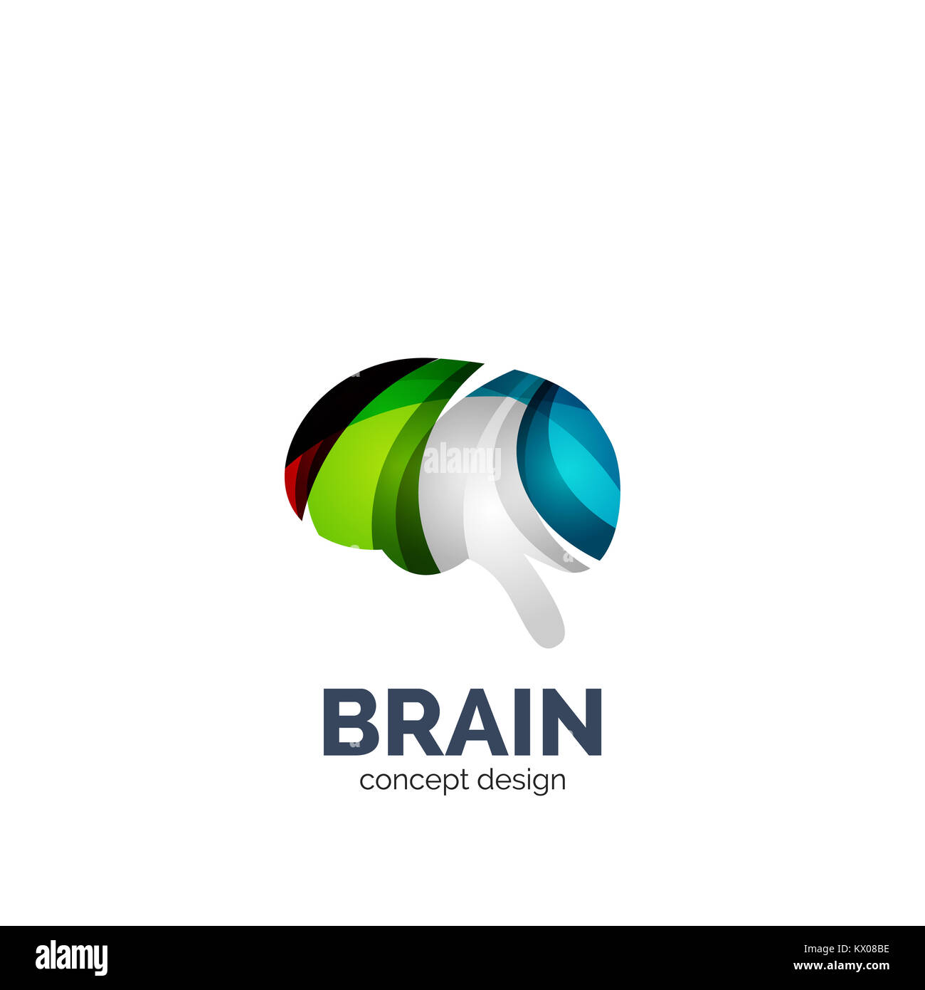 Elegant brain logo hi-res stock photography and images - Alamy
