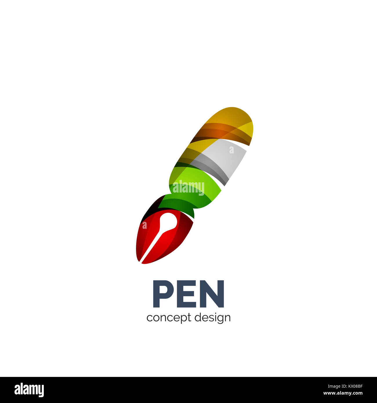 pen logo template, elegant geometric design Stock Photo - Alamy