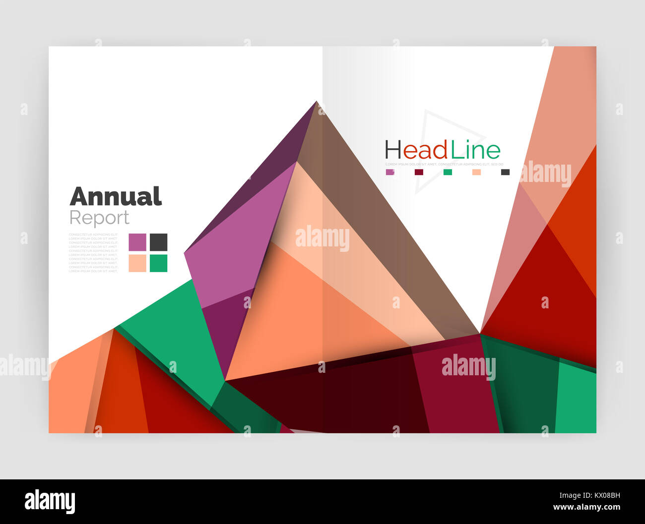3d low poly shapes design for business brochure template. annual report ...