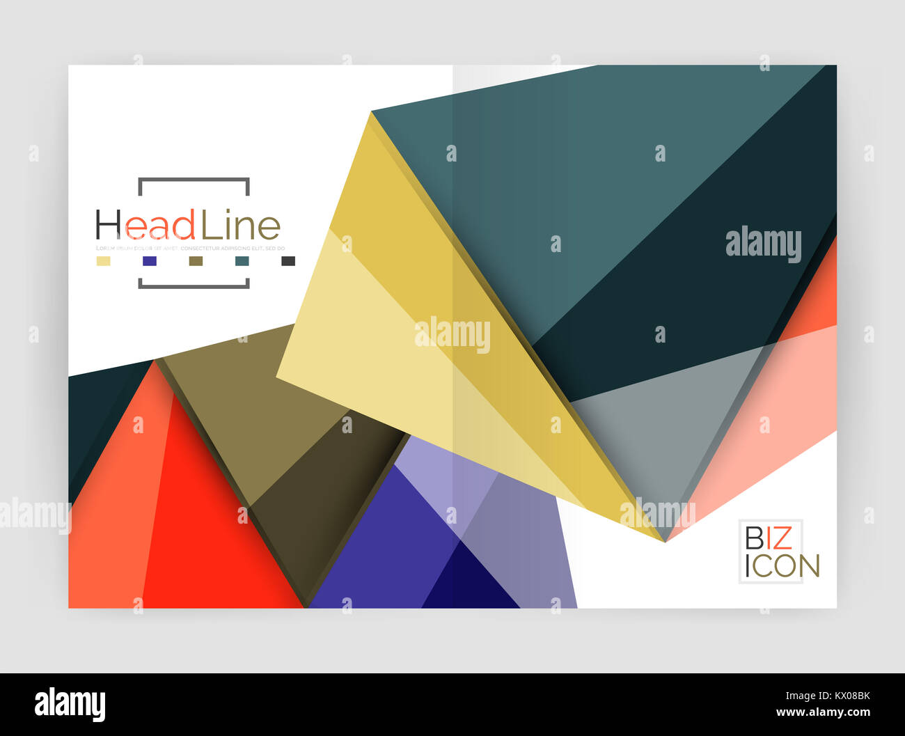 3d low poly shapes design for business brochure template. annual report ...
