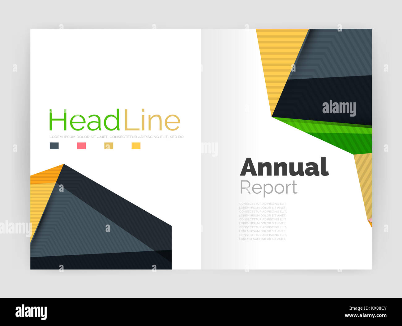 triangle business brochure template Stock Photo - Alamy