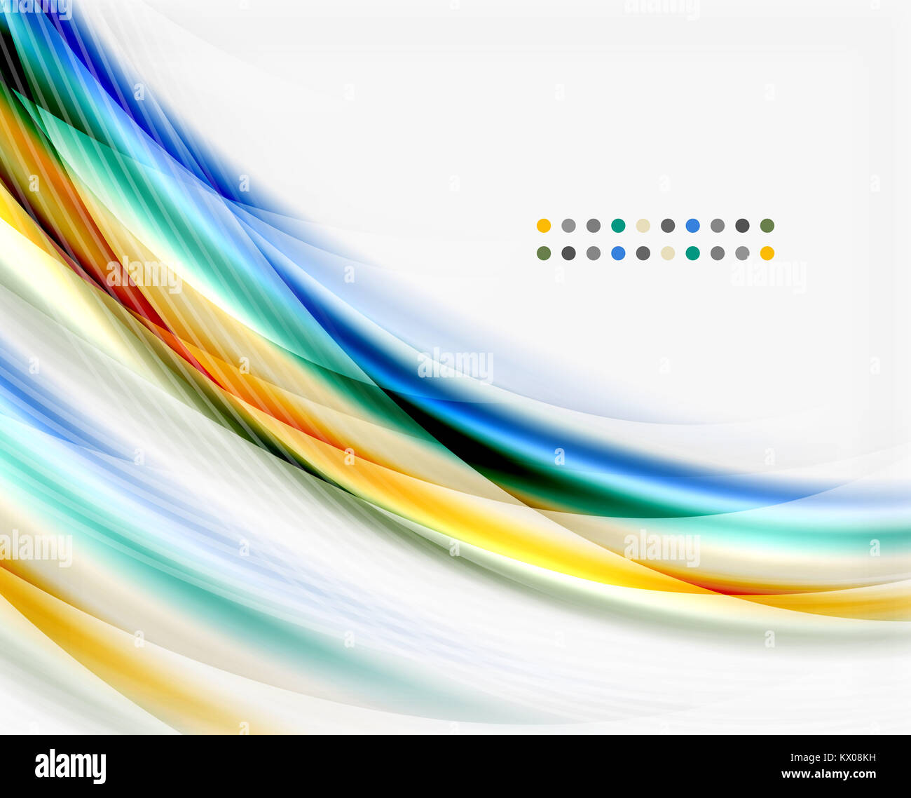 Translucent wave on white background. Modern business abstract template ...