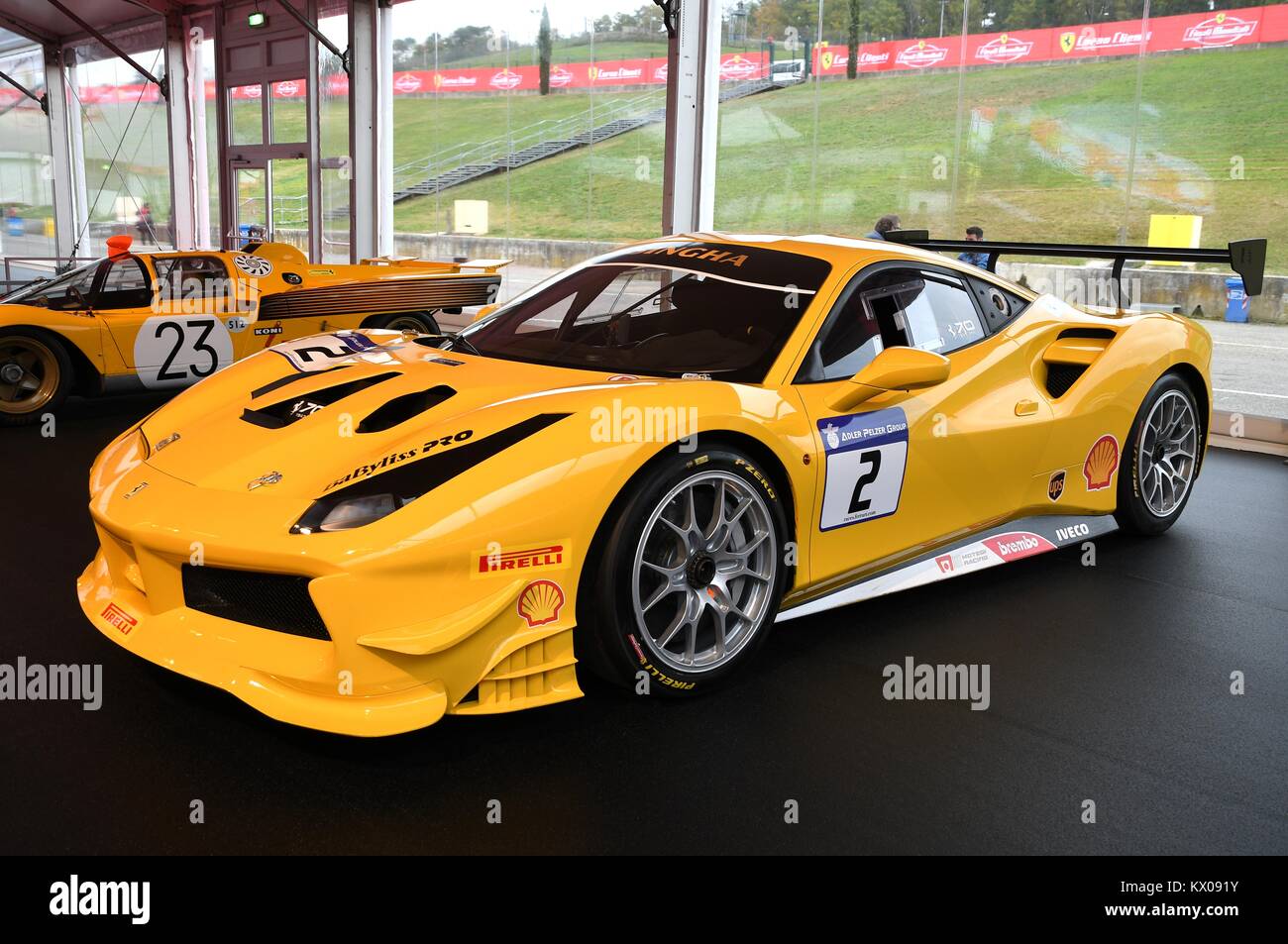 MUGELLO, IT, October, 2017: Ferrari 488 Turbo Challenge at Paddock Show ...