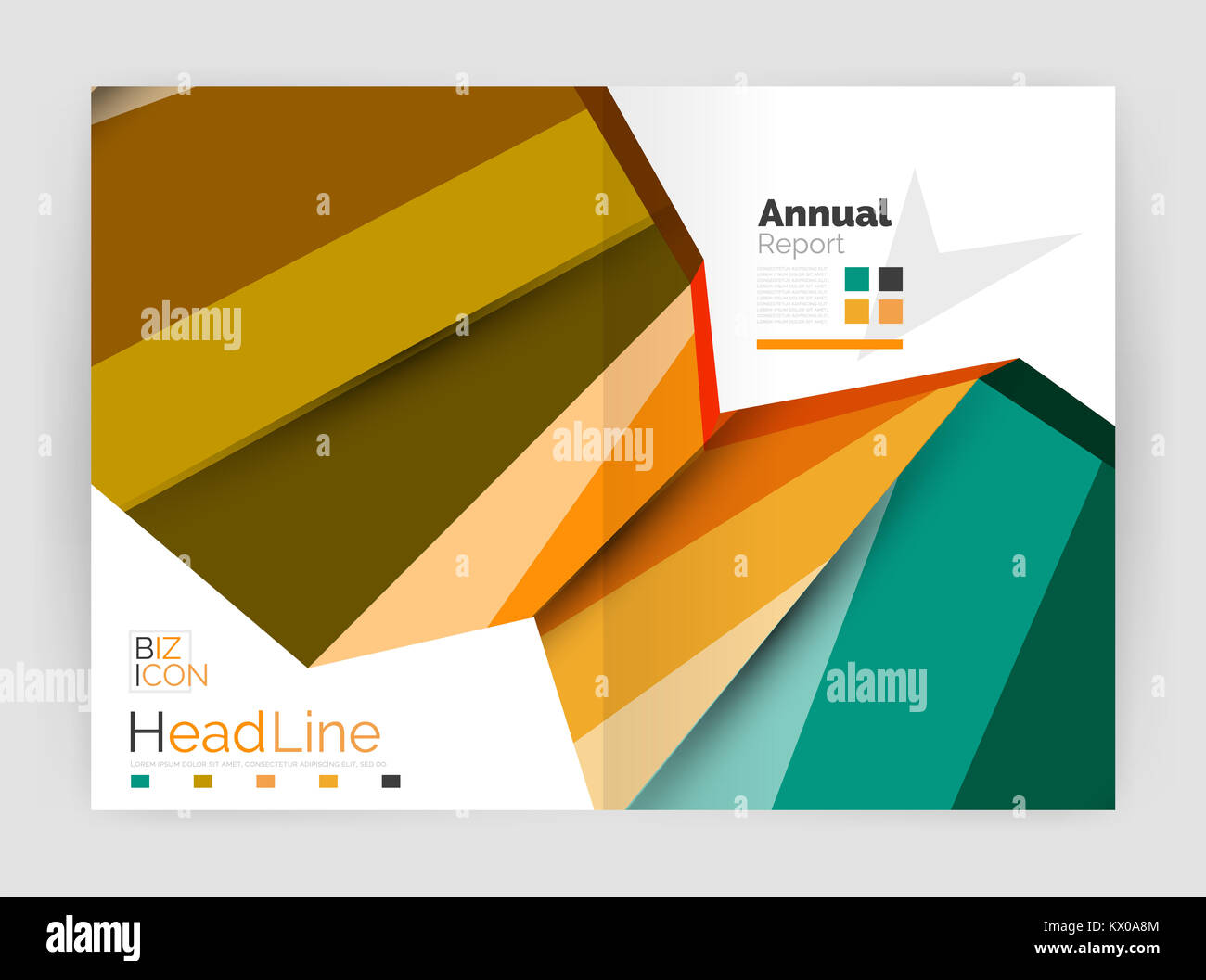 Business abstract geometric financial report brochure template Stock ...