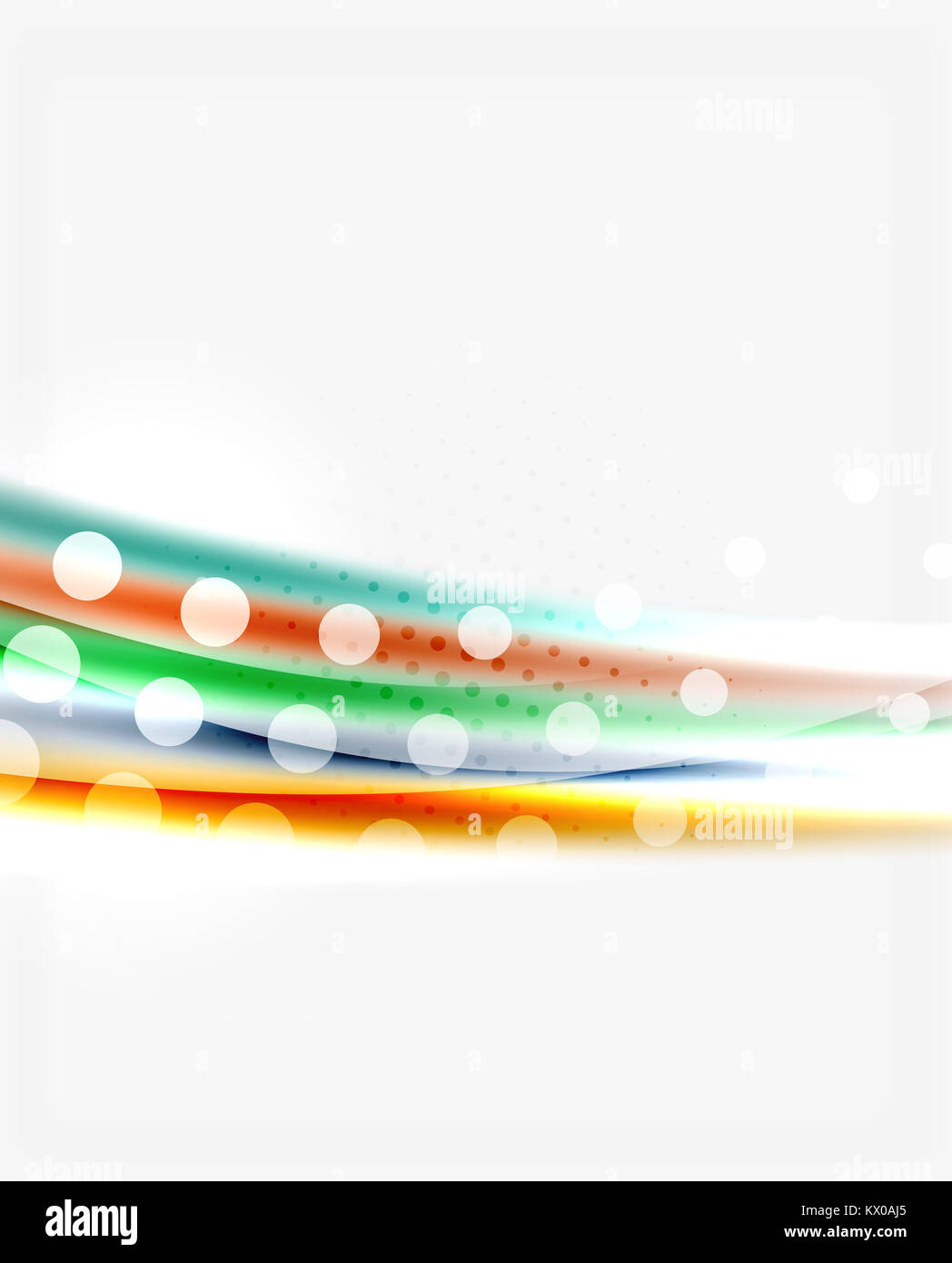 Color wavy lines with light shiny effects. Abstract background template ...