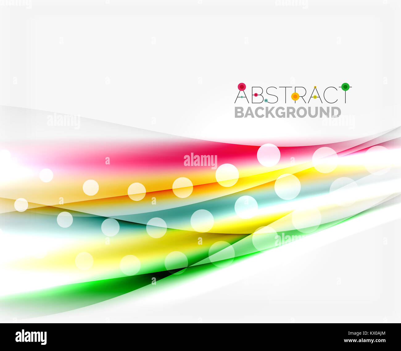 Shiny color lines on white background - motion Stock Photo - Alamy
