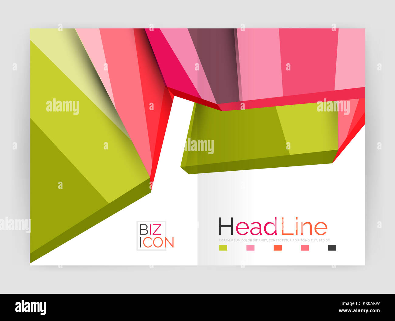 Business abstract geometric financial report brochure template Stock ...