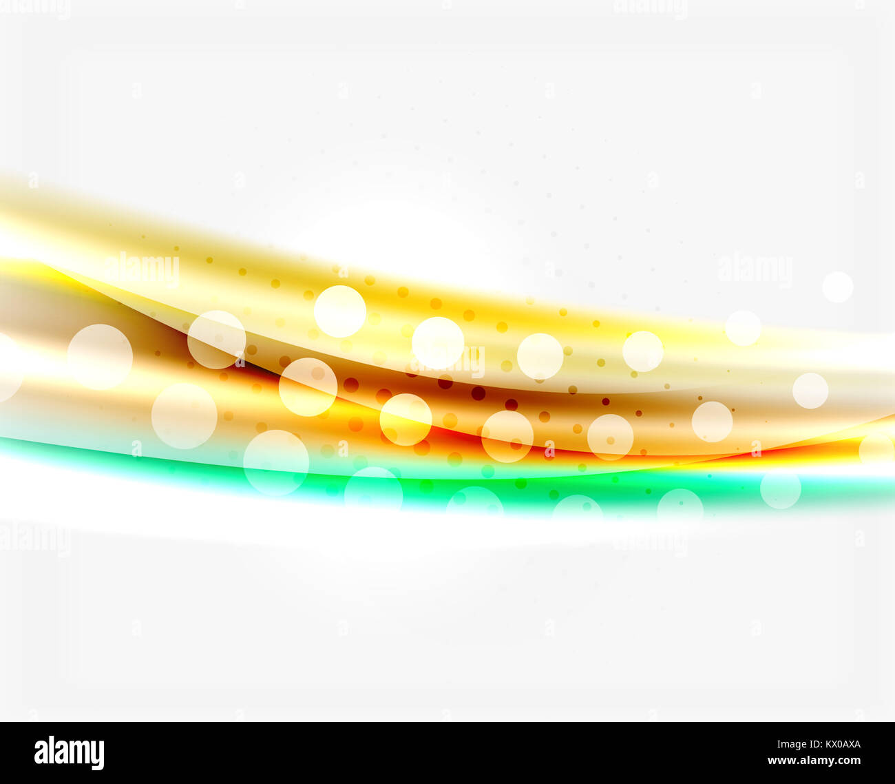 Color wavy lines with light shiny effects. Abstract background template ...