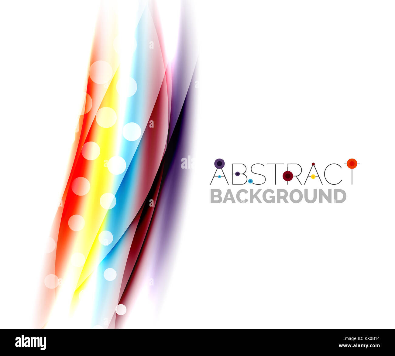 Color wavy lines with light shiny effects. Abstract background template ...
