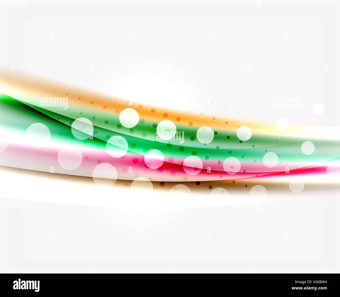 Color wavy lines with light shiny effects. Abstract background template ...