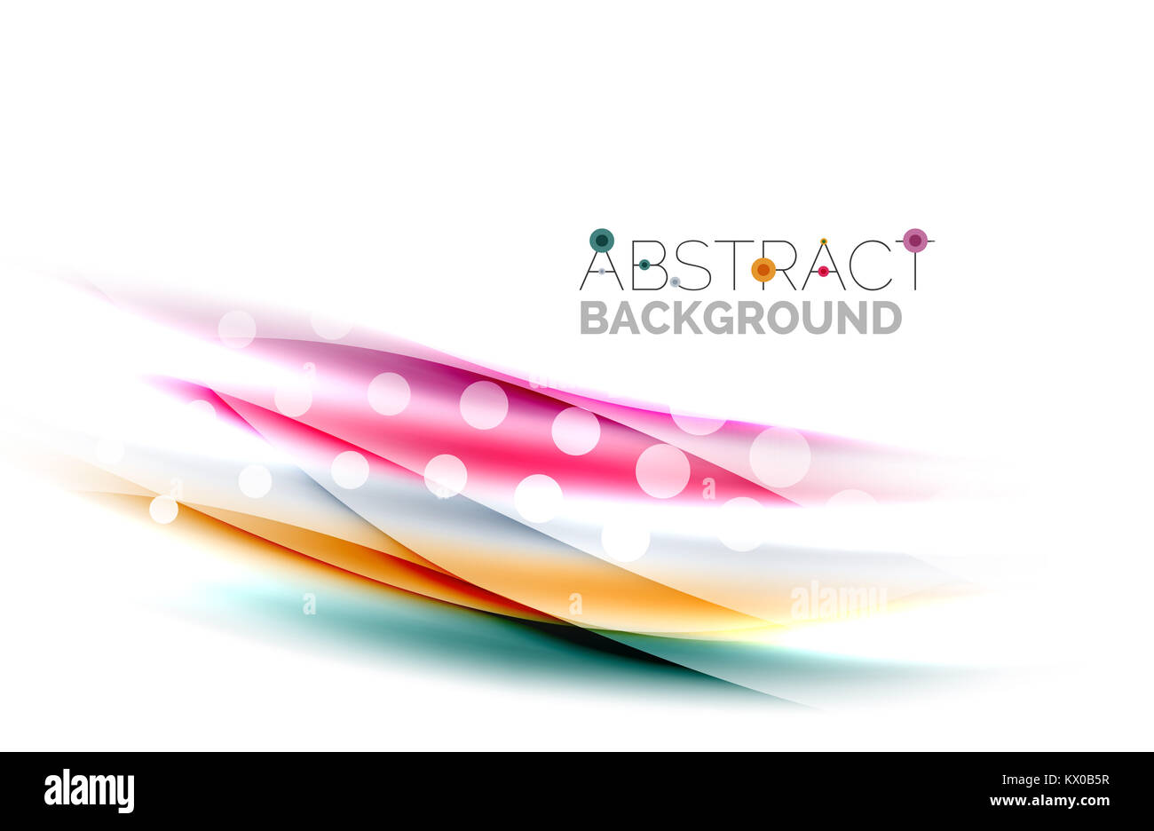 Color wavy lines with light shiny effects. Abstract background template ...