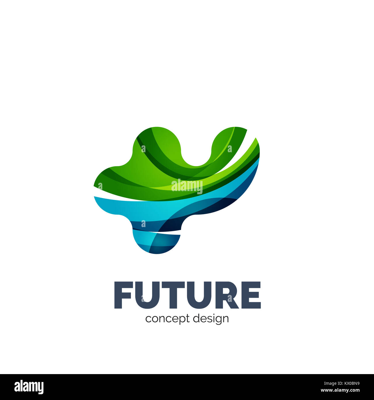 Modern abstract futuristic logo. Minimal clean geometric design ...
