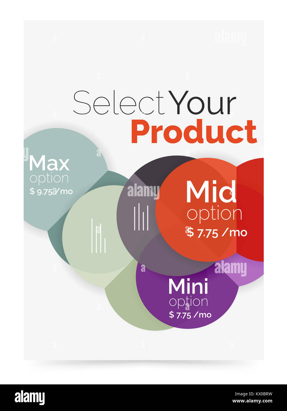 Option select infographic banner. Brochure - flyer, presentation or web ...