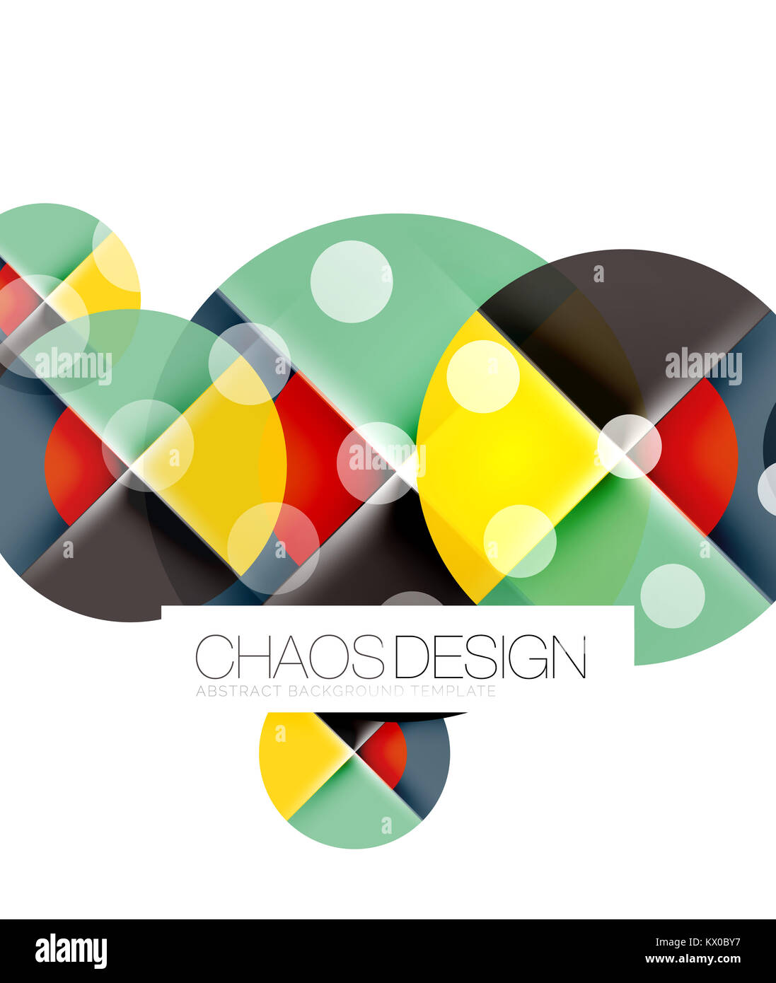 Round shapes, circle banner with sample text Stock Photo - Alamy