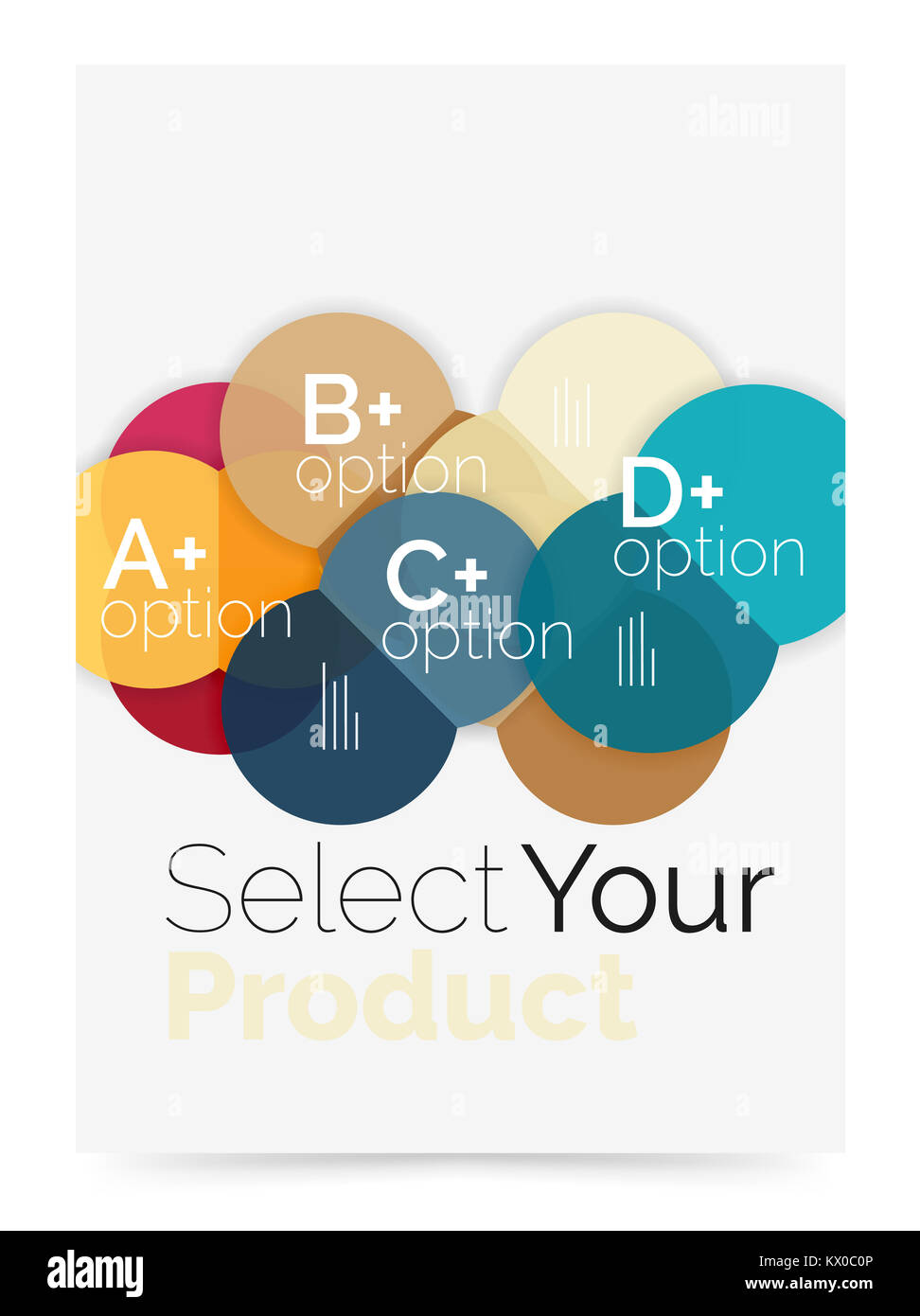 Option select infographic banner. Brochure - flyer, presentation or web ...