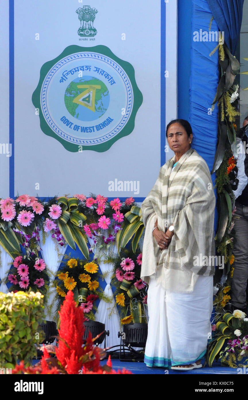 West Bengal Chief Minister Mamata Banerjee unveils the official emblem ...