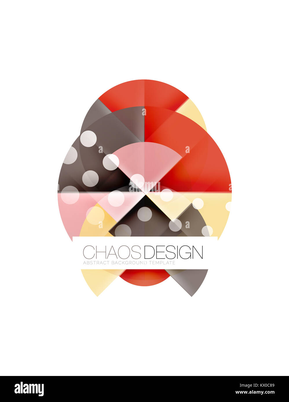 Round shapes, circle banner with sample text Stock Photo - Alamy