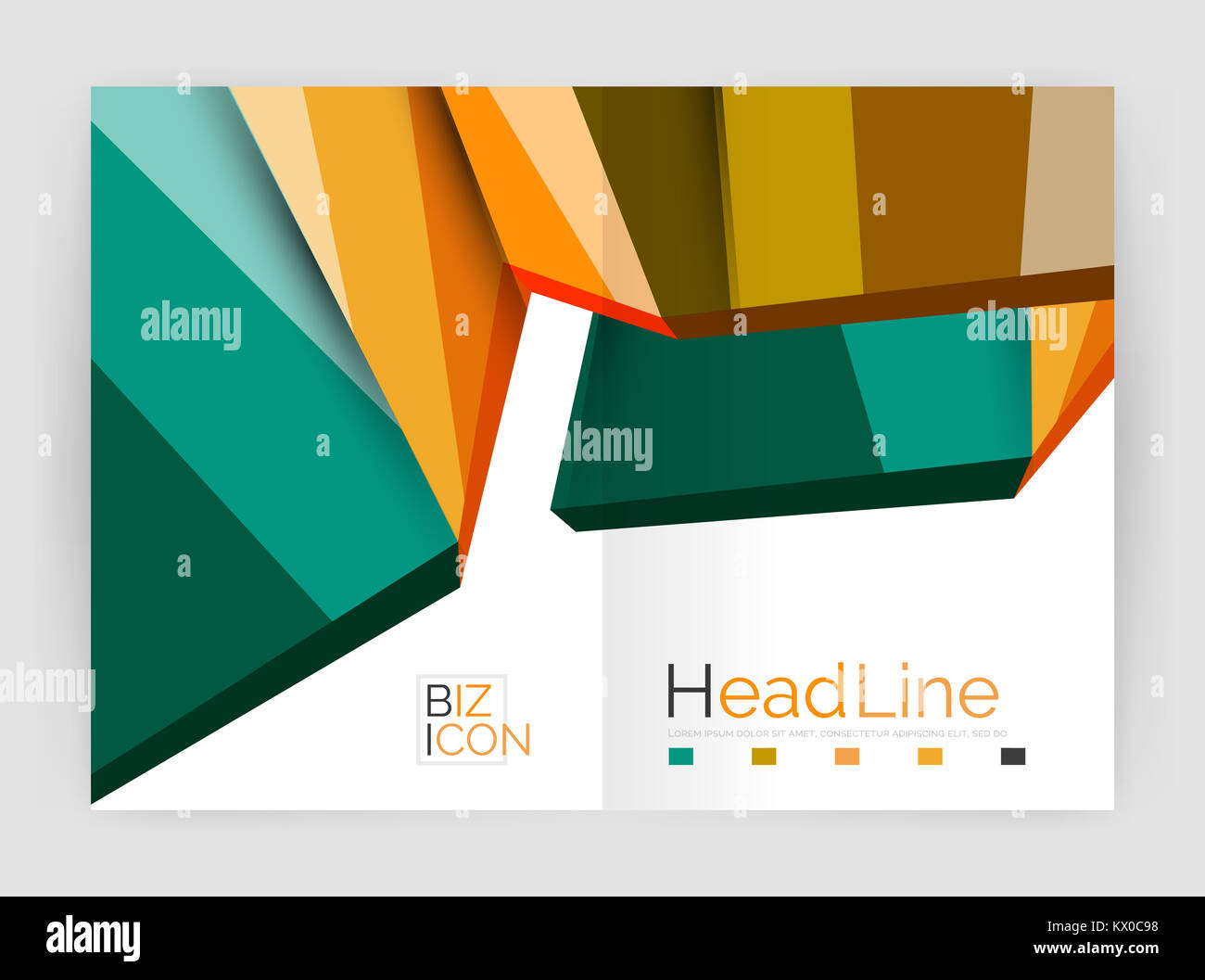 Business abstract geometric financial report brochure template Stock ...