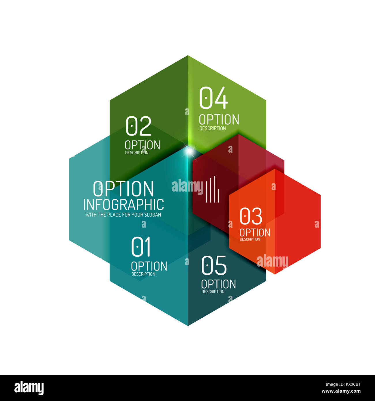 Paper business option button infographic templates, illustration Stock ...