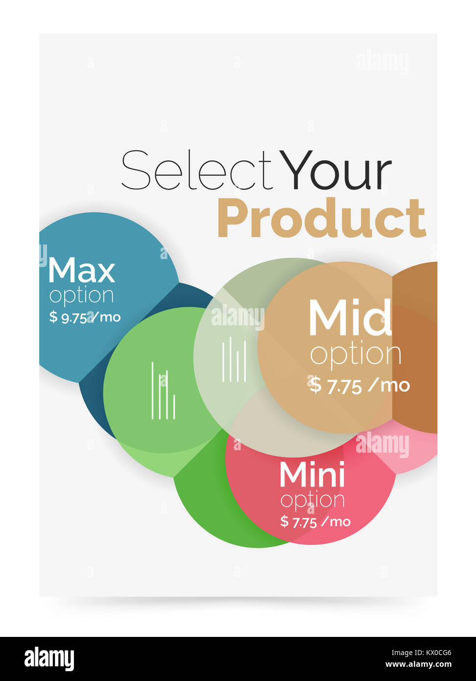 Option select infographic banner. Brochure - flyer, presentation or web ...