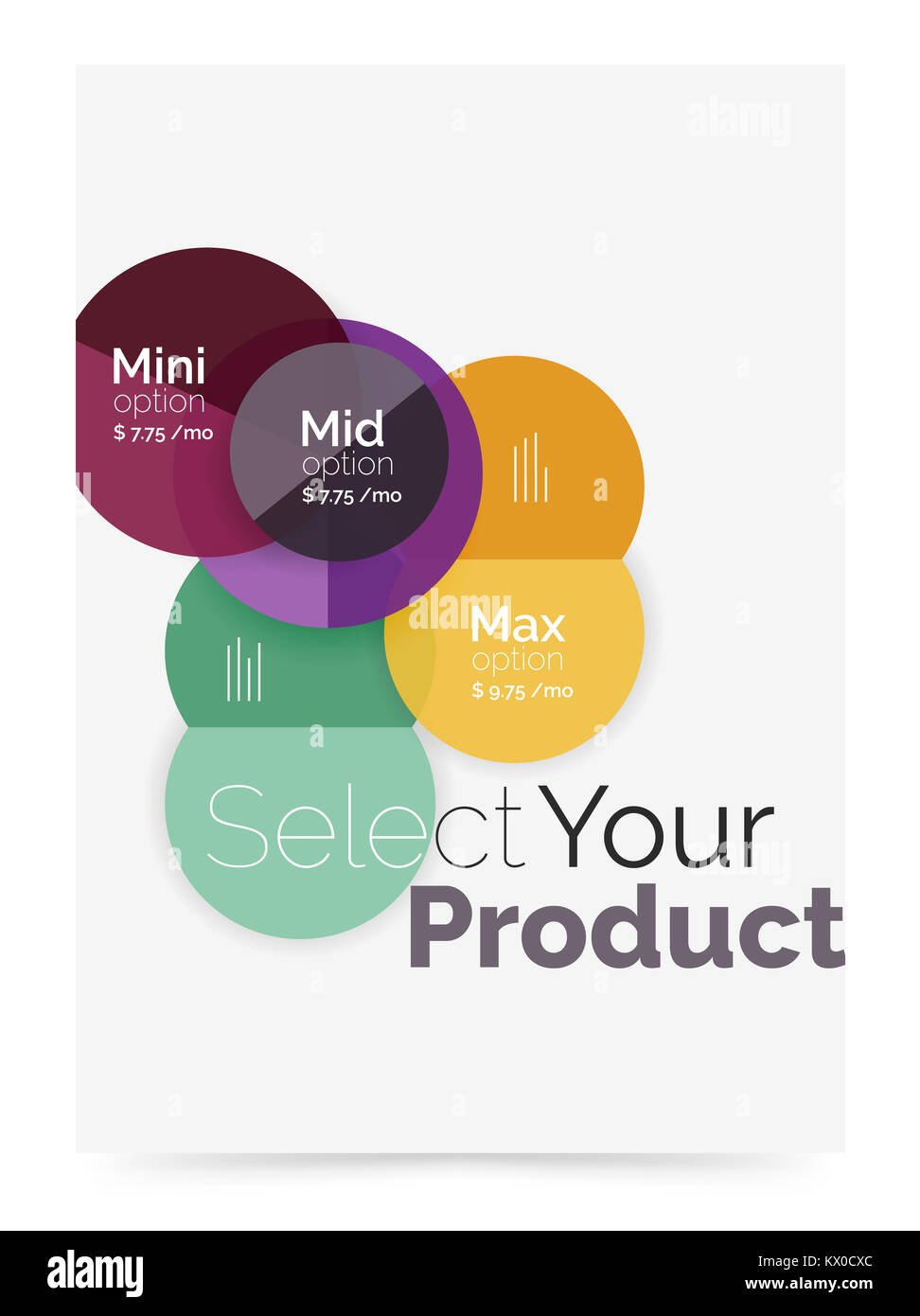 Option select infographic banner. Brochure - flyer, presentation or web ...