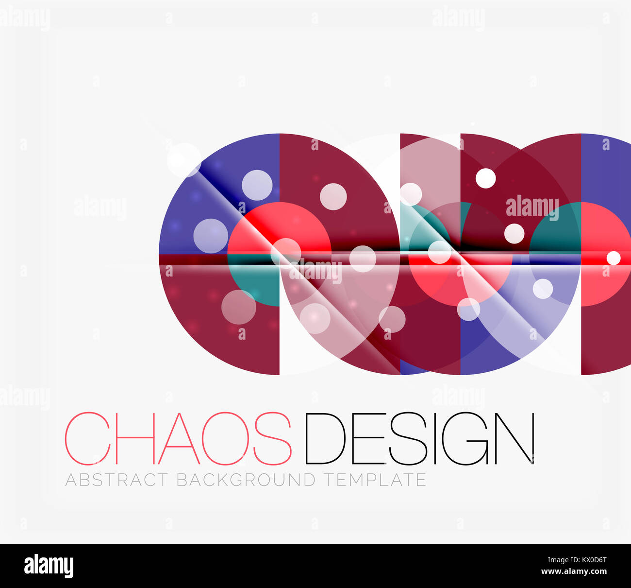 Abstract background with round color shapes and light effects ...