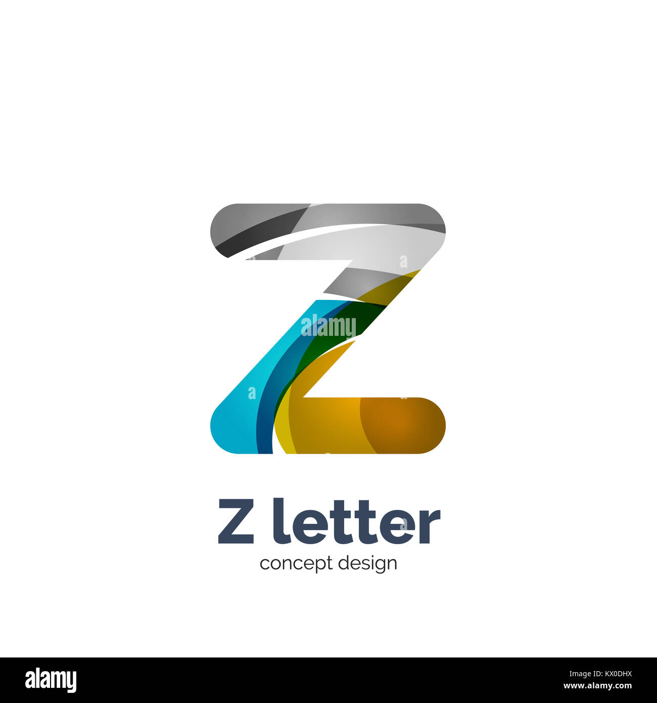 Z letter logo, modern abstract geometric elegant design, shiny light ...