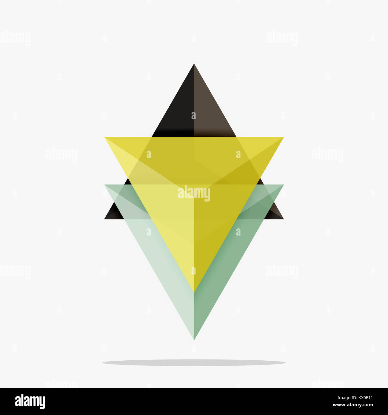 Blank triangle layout business template, infographic background Stock ...