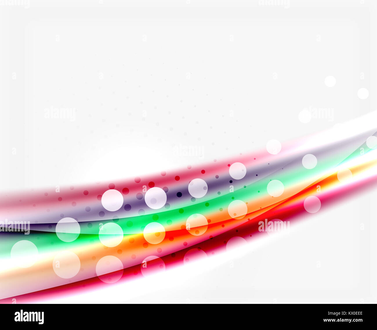 Shiny color lines on white background - motion Stock Photo - Alamy