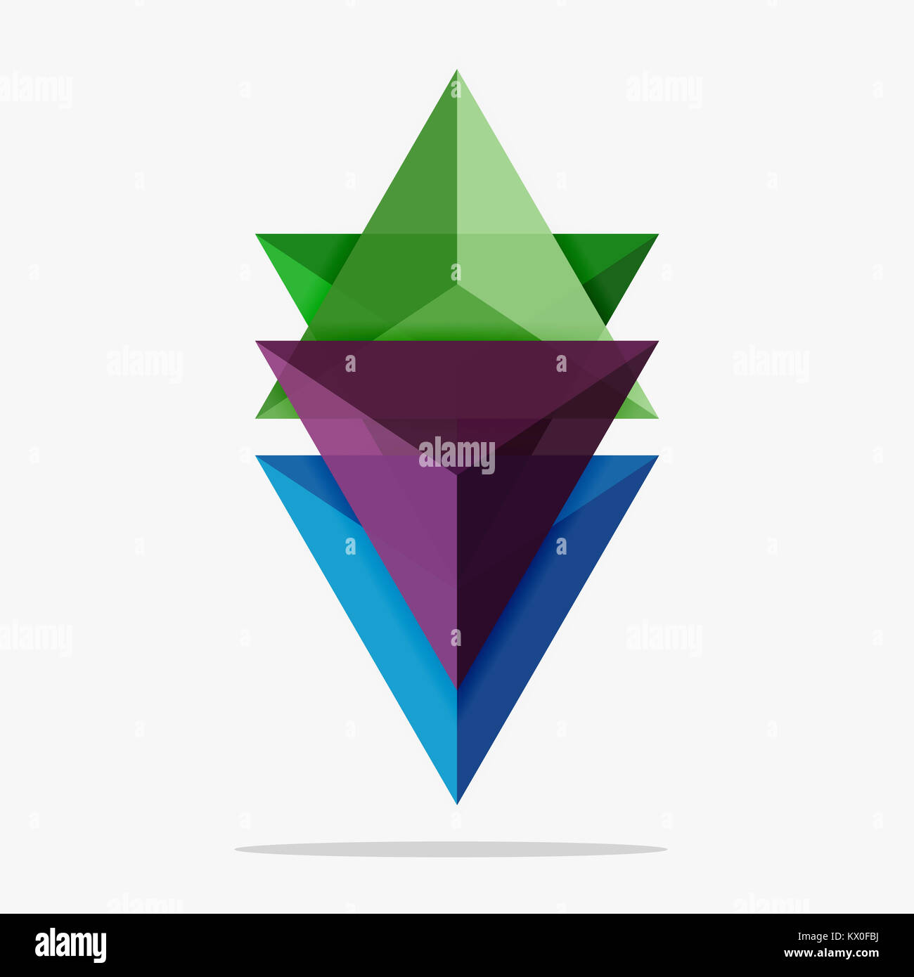 Blank triangle layout business template, infographic background Stock ...