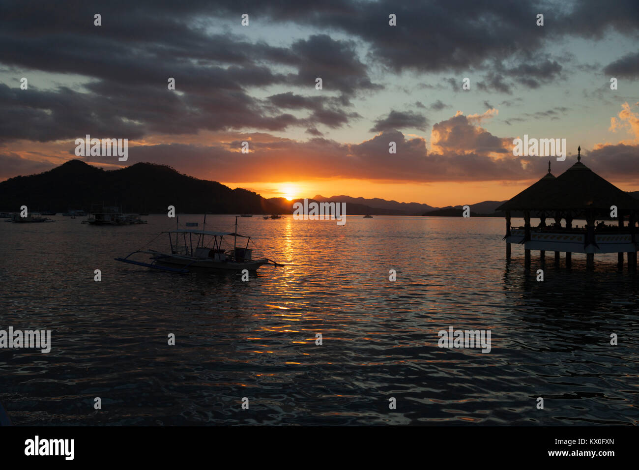 Sunset in Coron, Philippines Stock Photo - Alamy