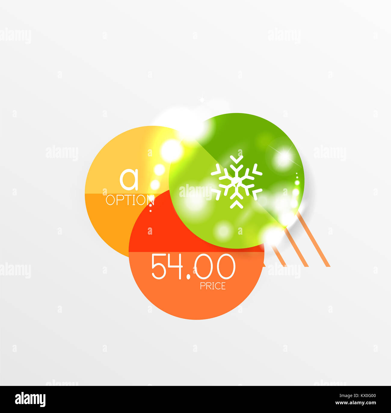 Christmas sale stickers with sample promo text on geometric shapes ...