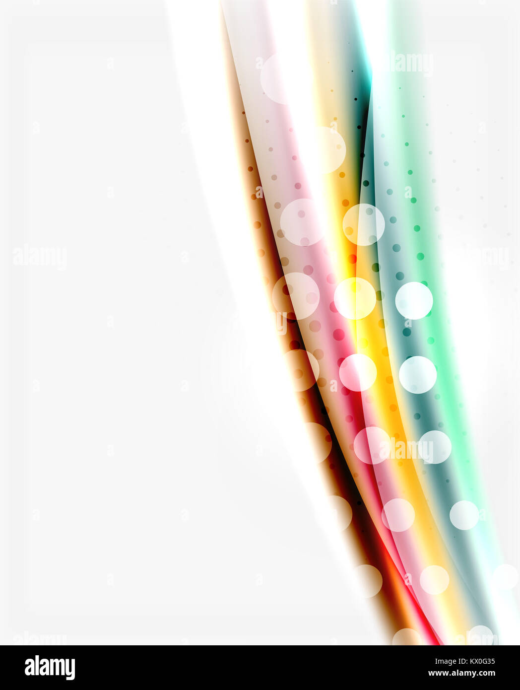 Shiny color lines on white background - motion Stock Photo - Alamy