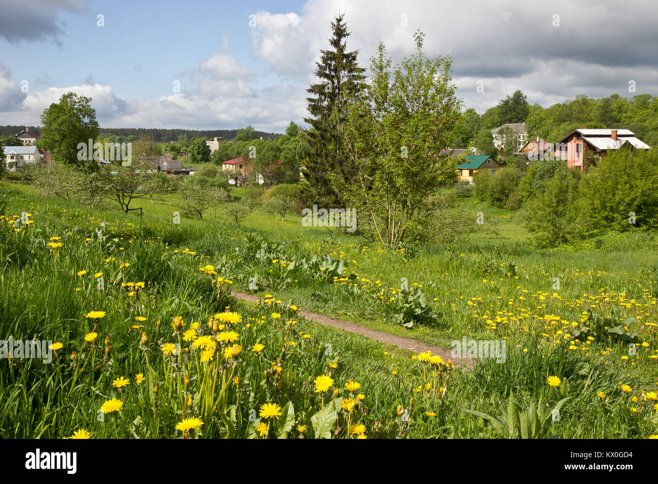 Old city in Latgale in spring time, Latvia Stock Photo - Alamy