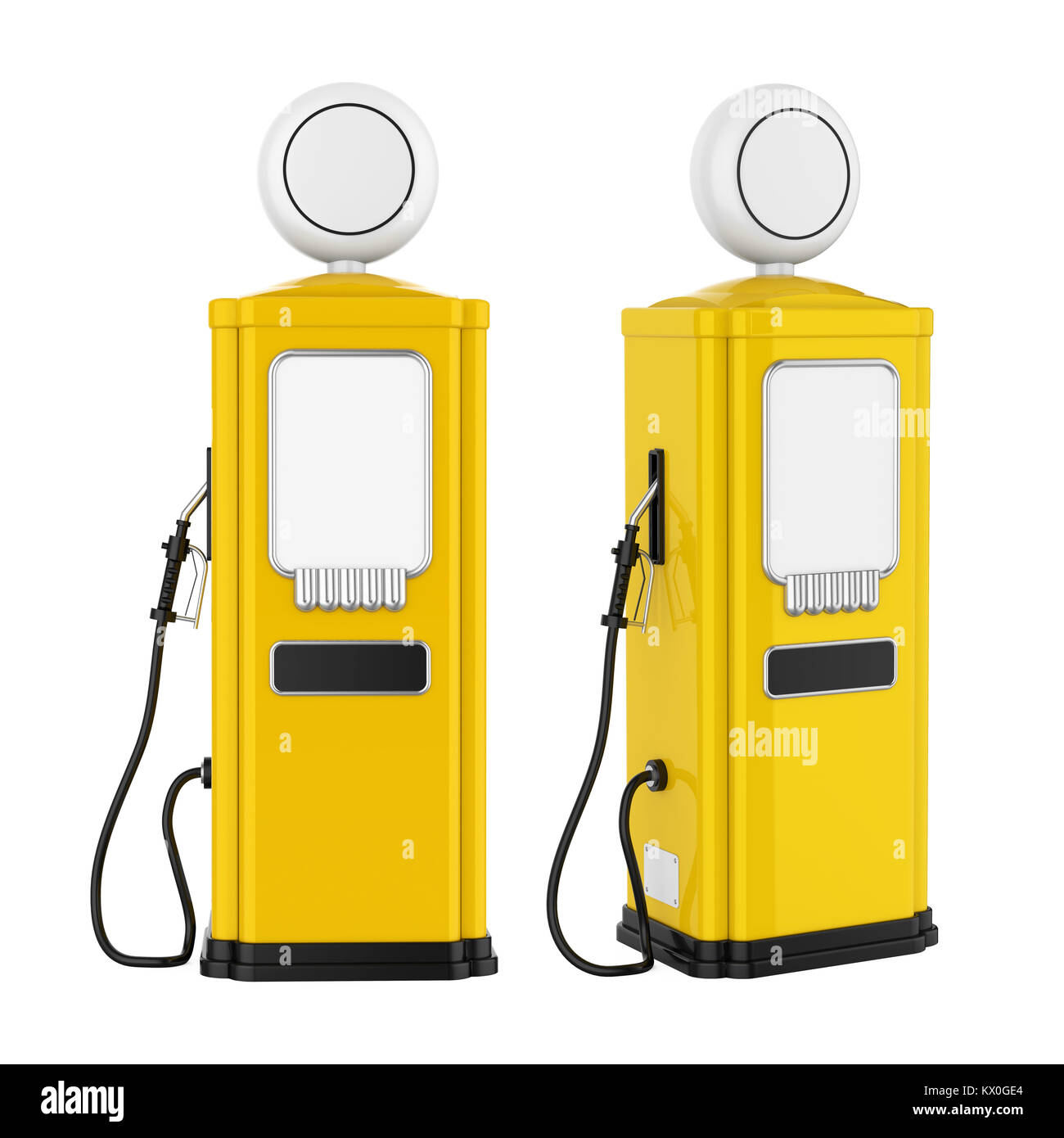 Retro Gas Pump Isolated Stock Photo - Alamy