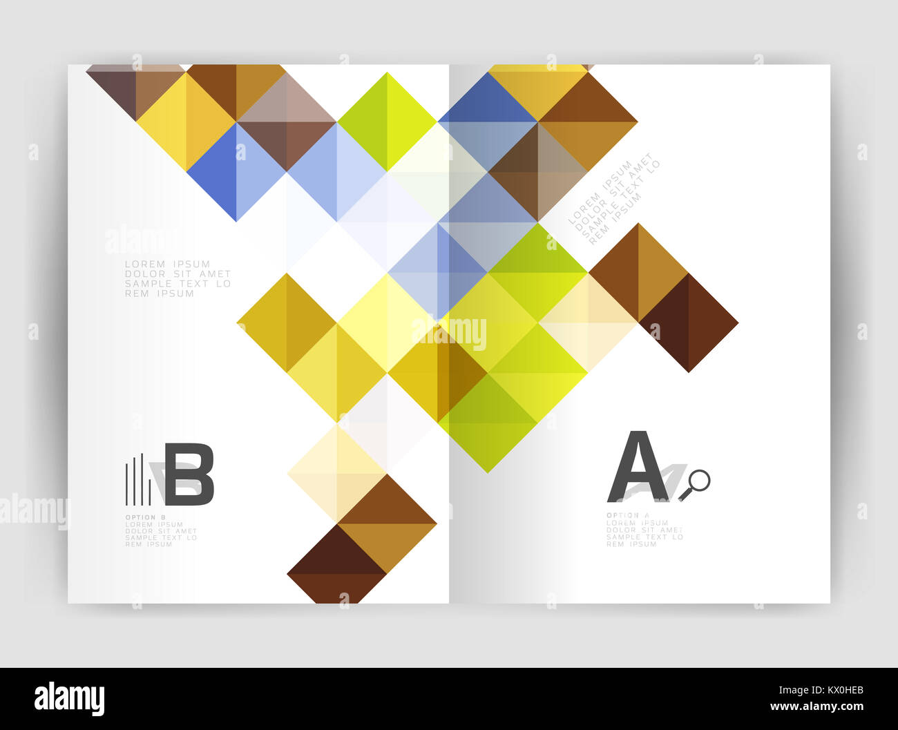 Vector square leaflet, business a4 print template. Vector template ...