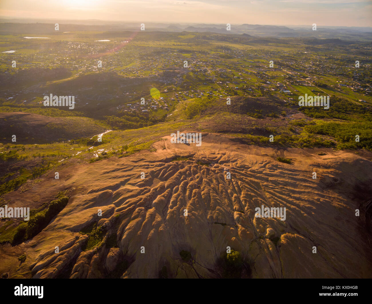 An aerial view of Domboshawa rock, Zimbabwe Stock Photo - Alamy